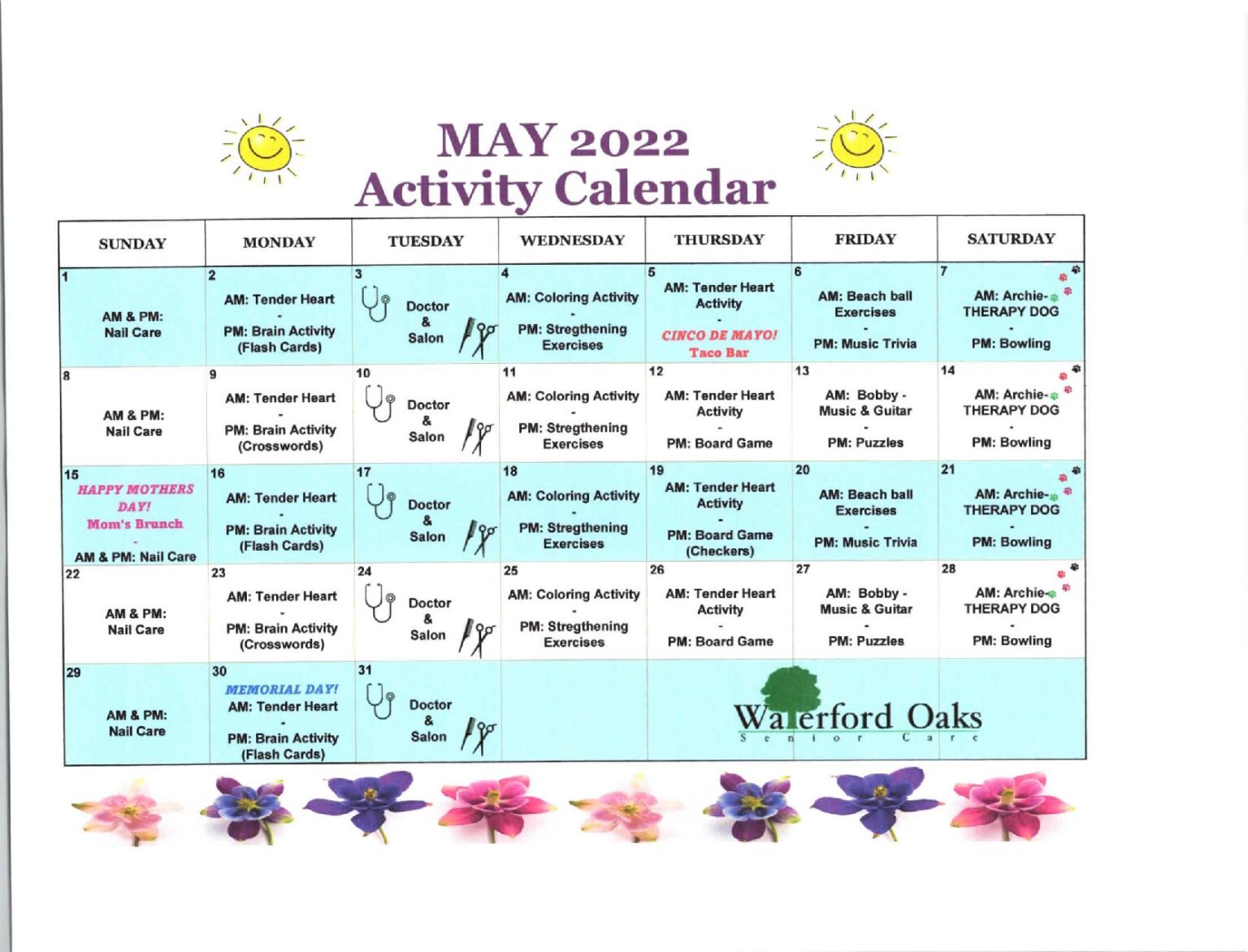 Waterford Oaks Activities & Menu | Memory Care | Assisted Living